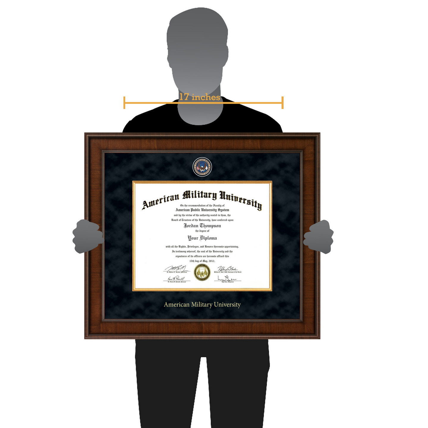 American Military University Presidential Masterpiece Diploma Frame in ...