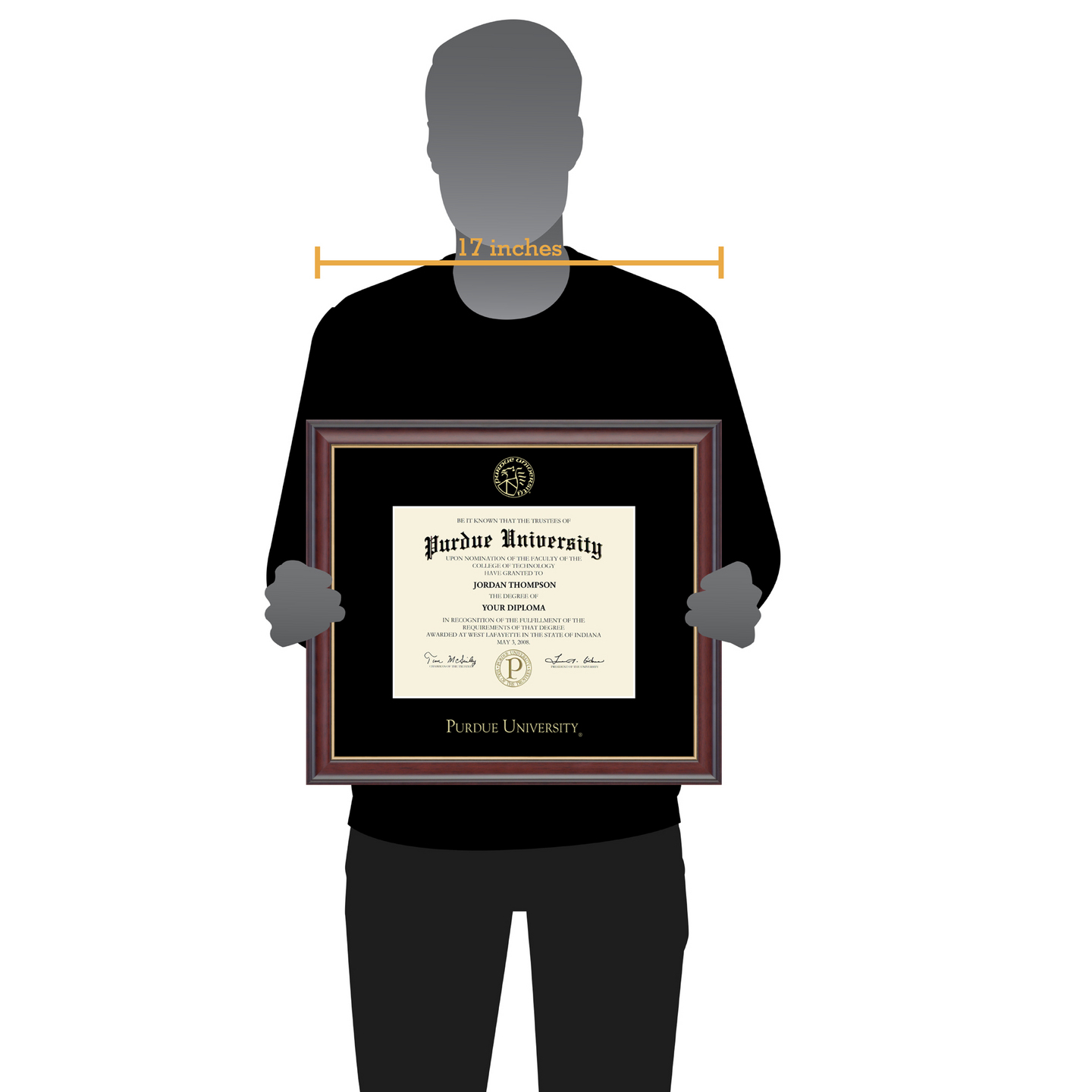 Purdue University Gold Embossed Diploma Frame in Studio Gold - Item ...