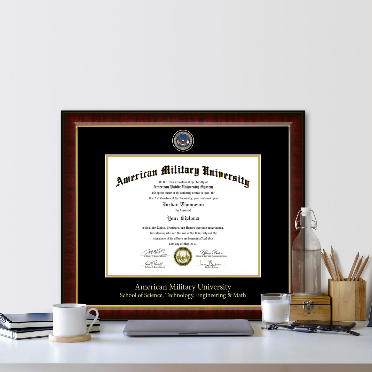 American Military University Masterpiece Medallion Diploma Frame in ...