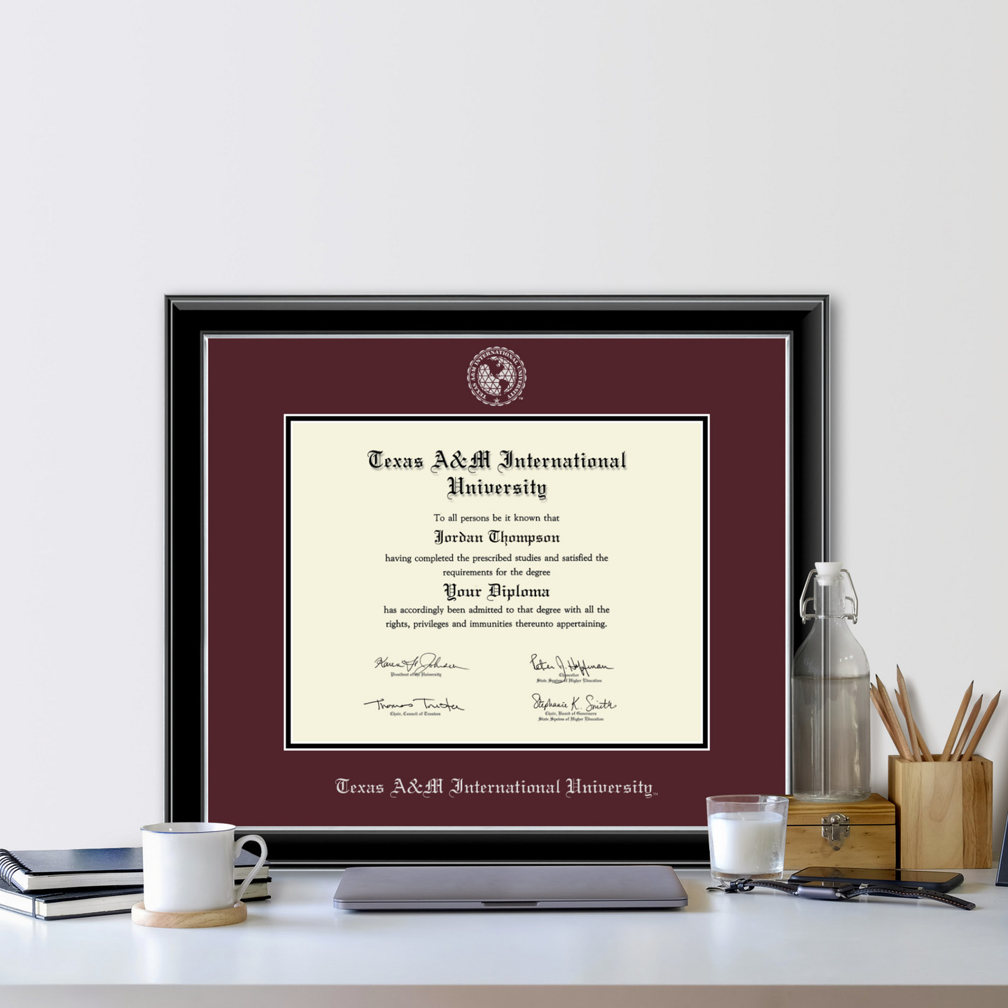 Texas A&M International University in Laredo Silver Embossed Diploma ...