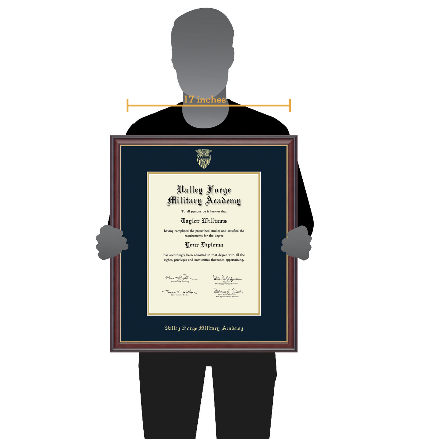 Valley Forge Military Academy Gold Embossed Diploma Frame in Studio ...