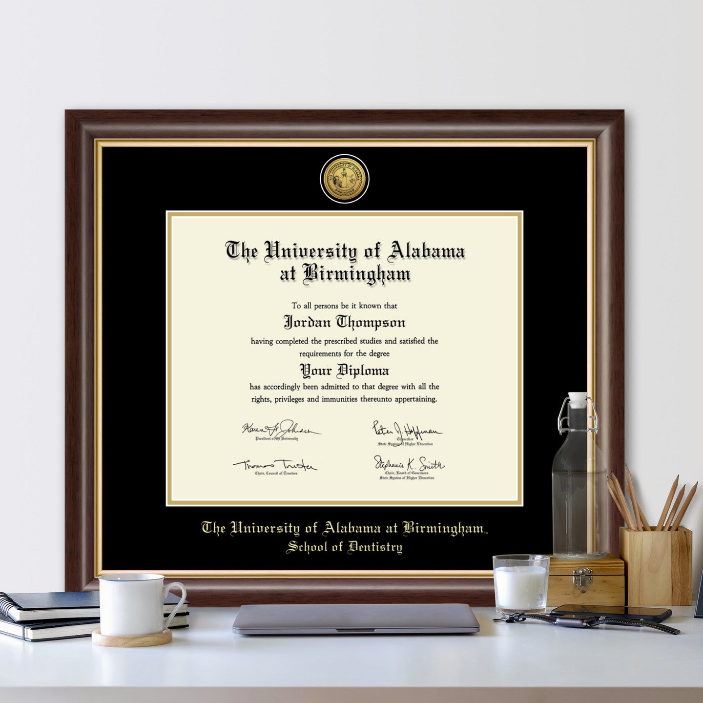 The University of Alabama at Birmingham Gold Engraved Medallion Diploma ...