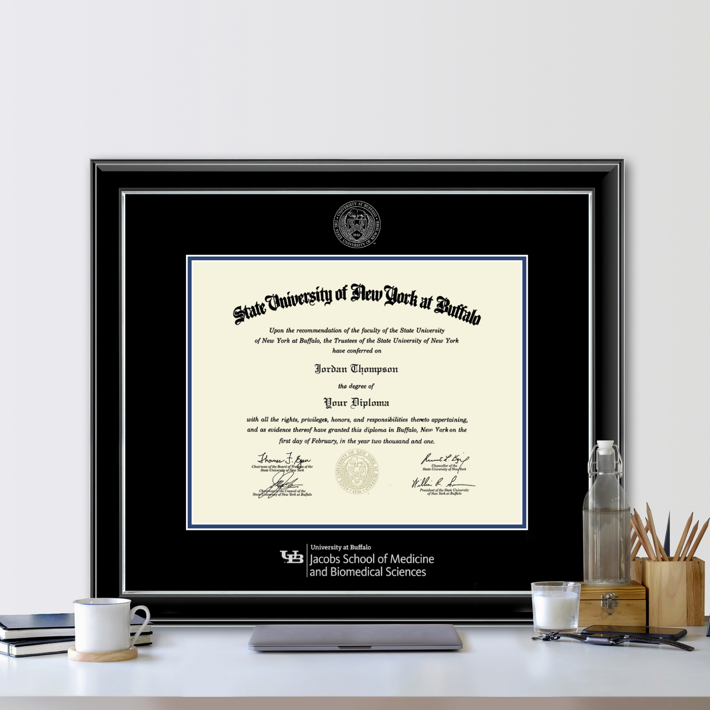 University at Buffalo The State University of New York Silver Embossed ...