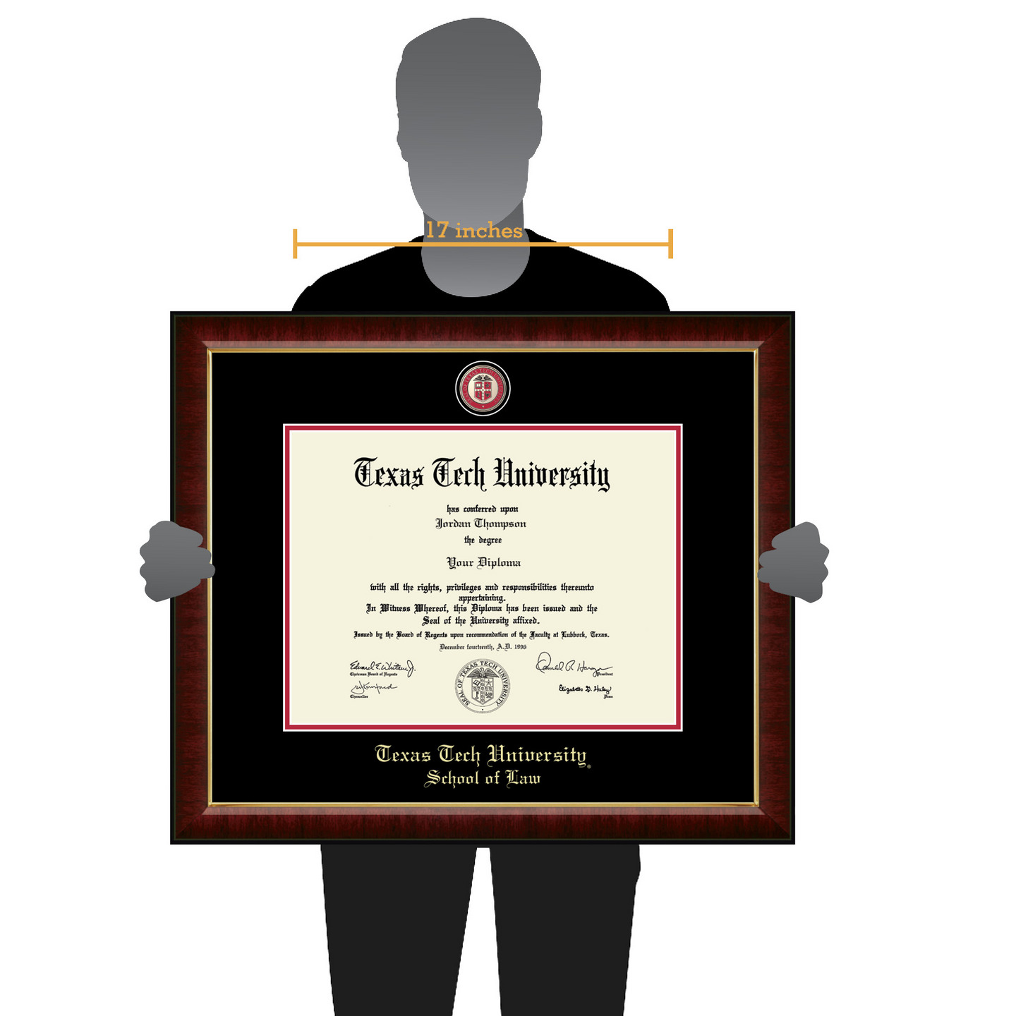 Texas Tech University Masterpiece Medallion Diploma Frame in Murano ...