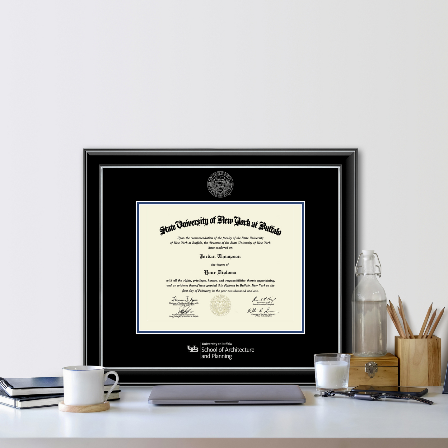 University at Buffalo The State University of New York Silver Embossed ...