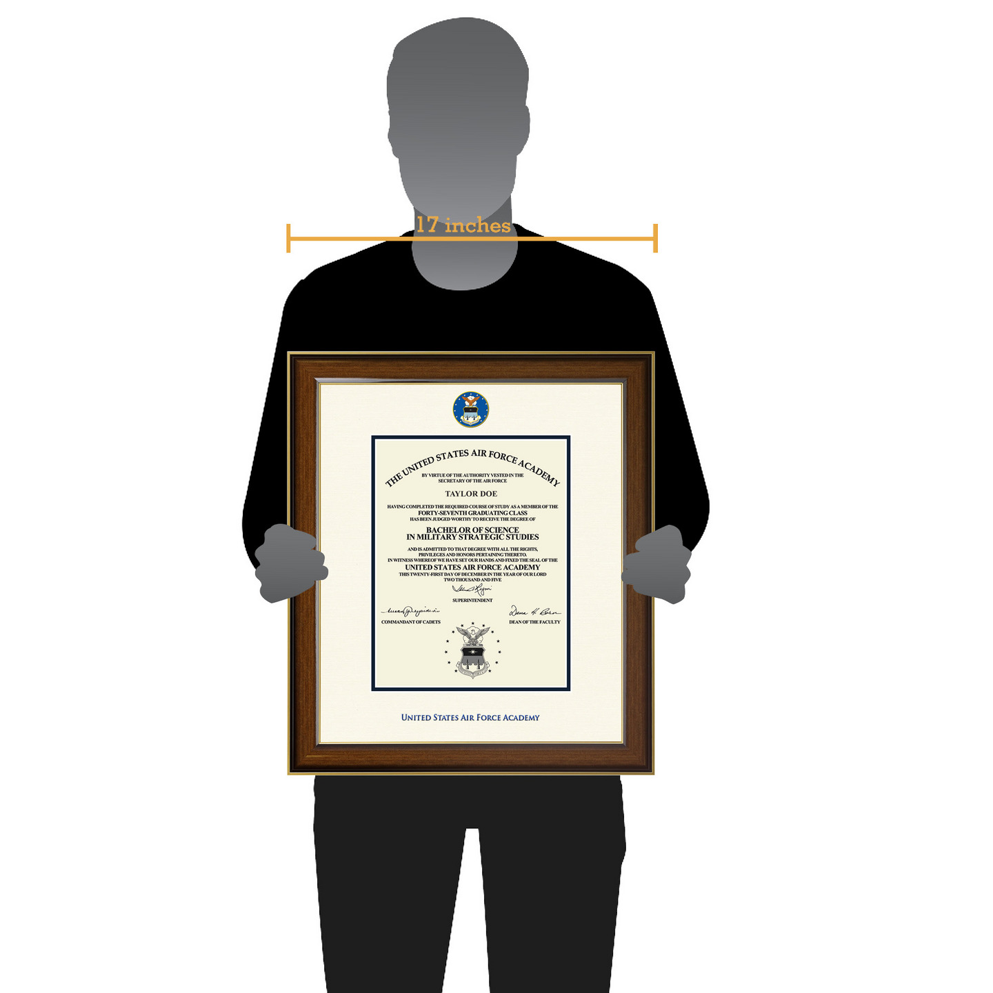 United States Air Force Academy Dimensions Diploma Frame in Westwood ...