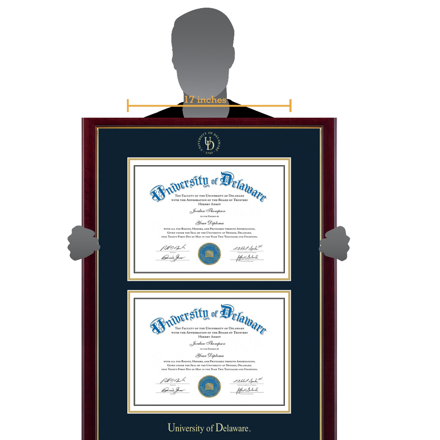 University of Delaware Double Diploma Frame in Gallery - Item #289544 ...