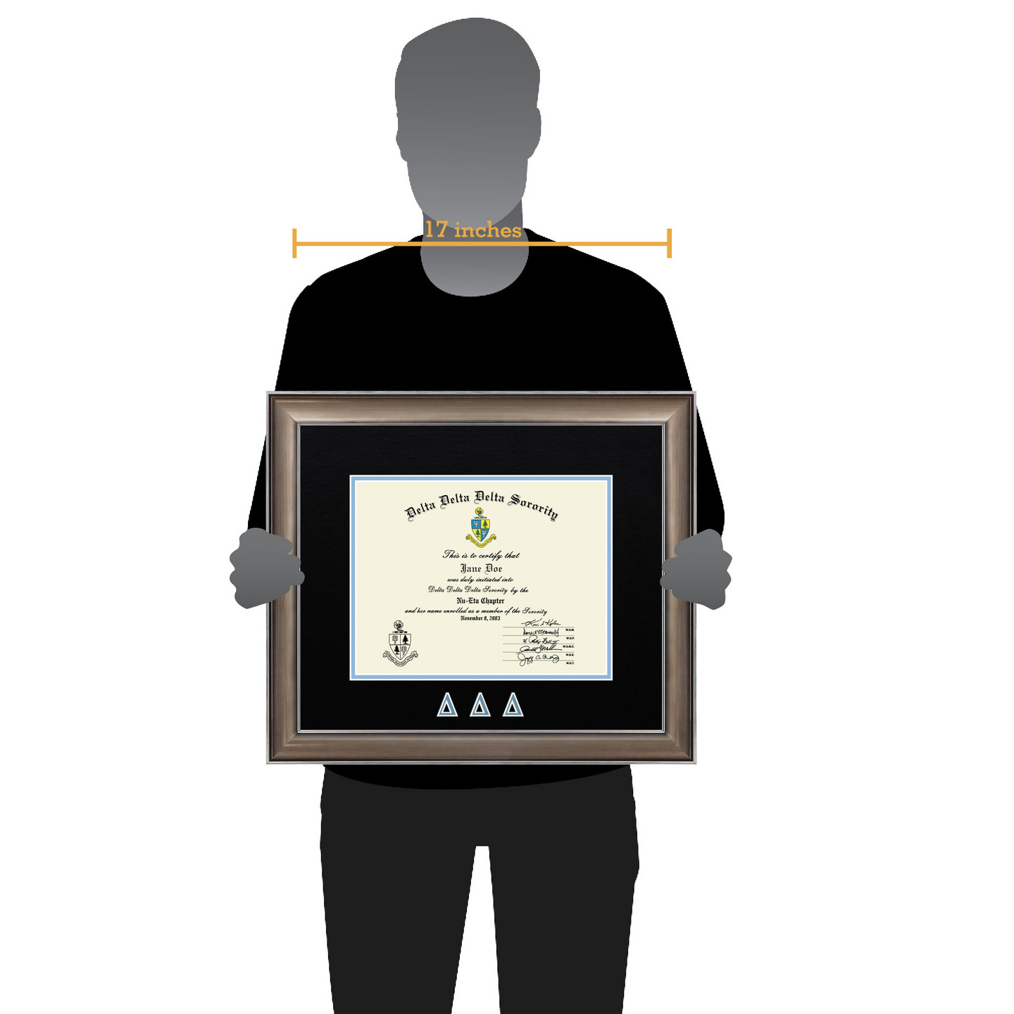 Delta Delta Delta Sorority Dimensions Certificate Frame in Easton ...