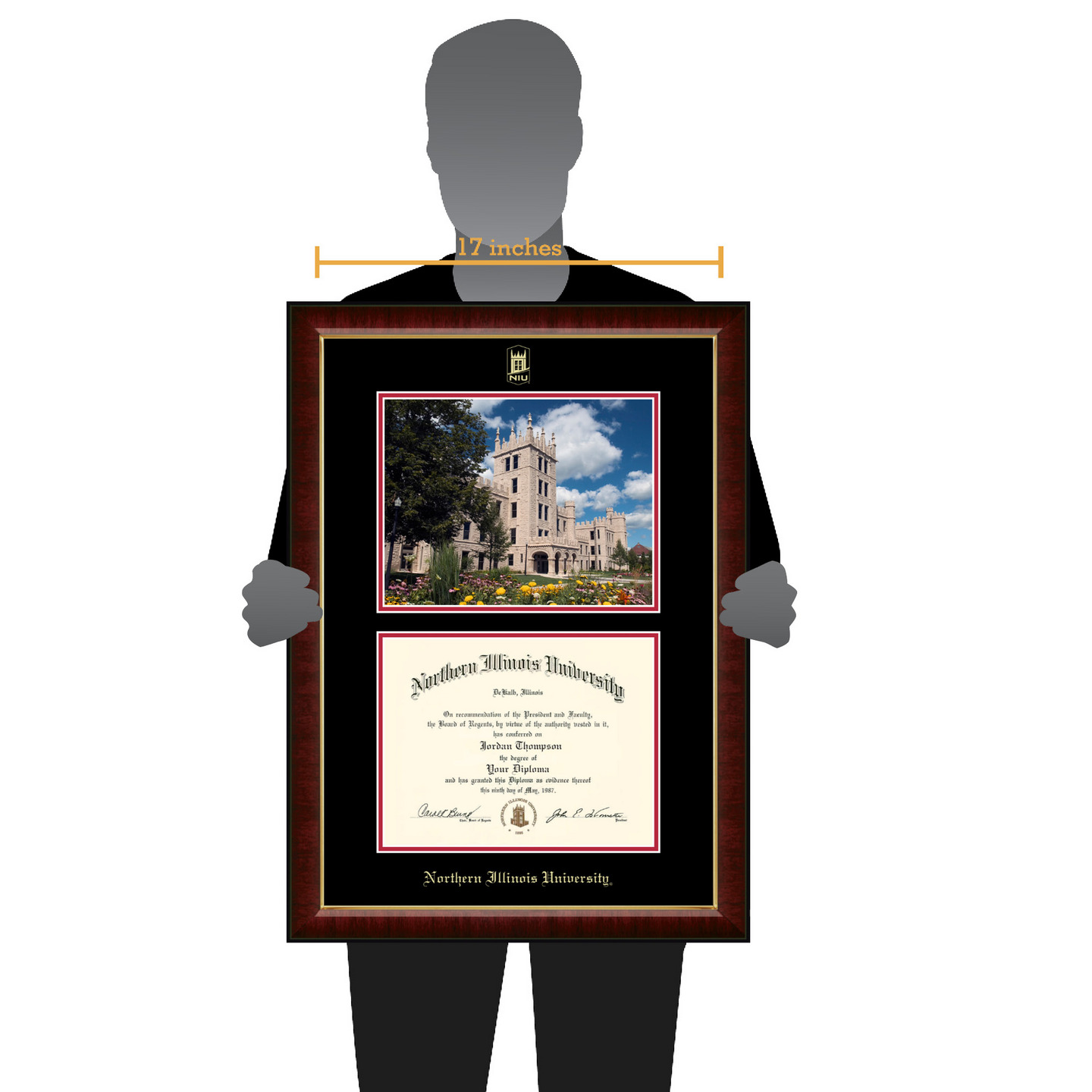 Northern Illinois University Campus Scene Diploma Frame in Murano ...