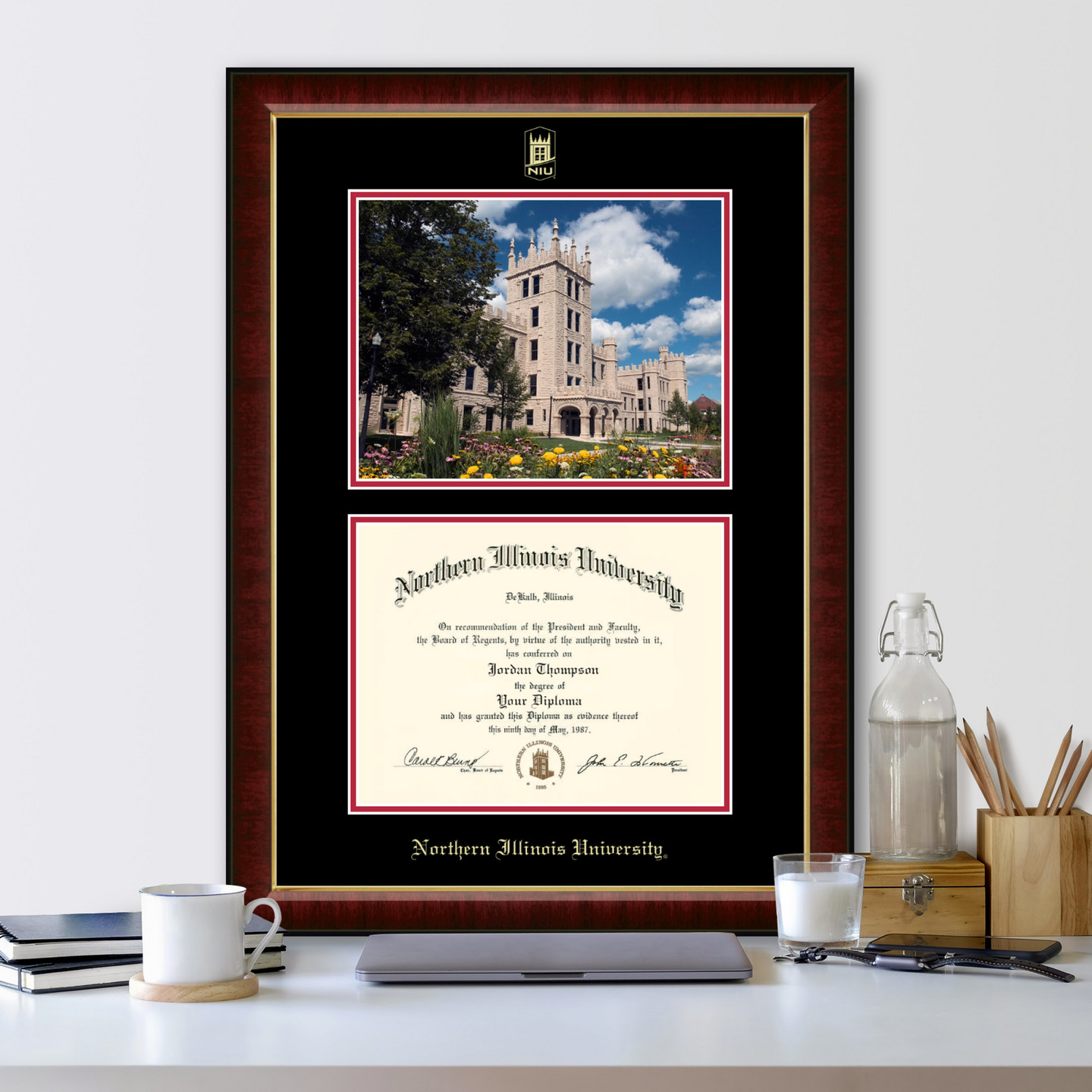 Northern Illinois University Campus Scene Diploma Frame in Murano ...