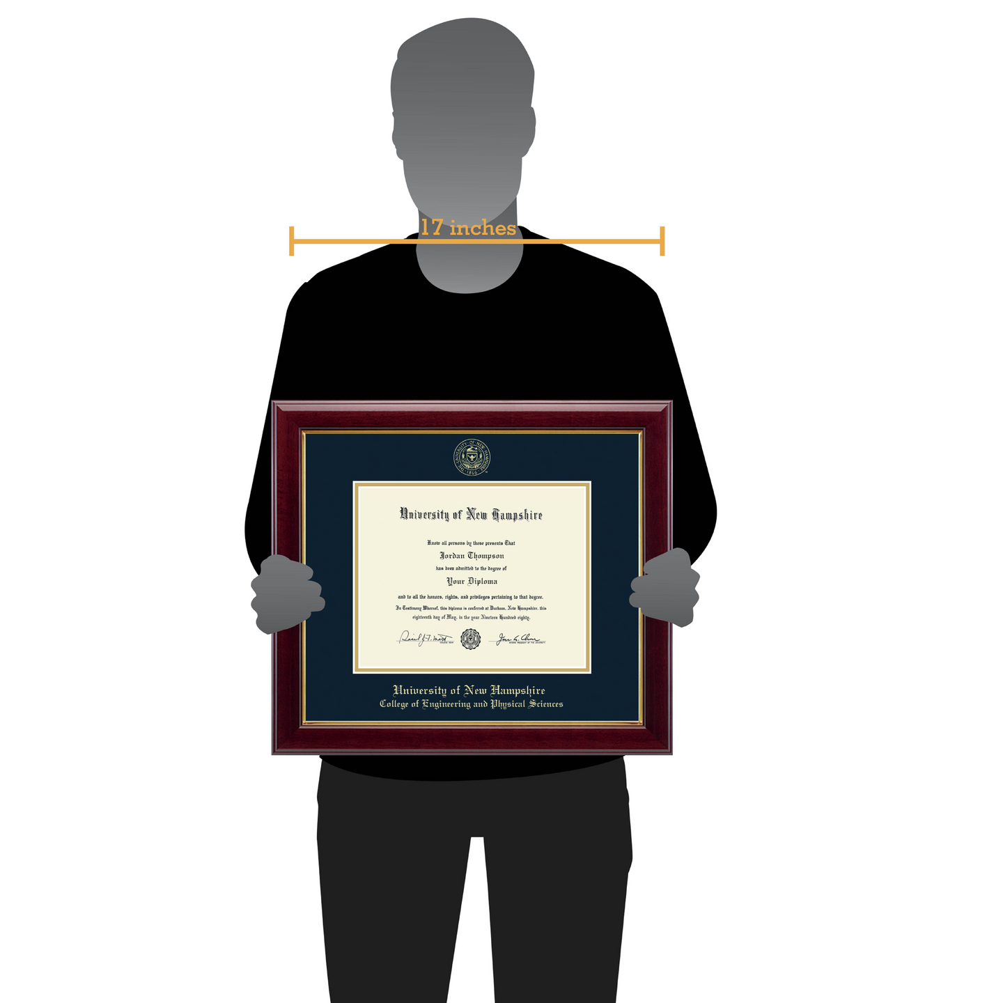 University of New Hampshire Gold Embossed Diploma Frame in Gallery ...