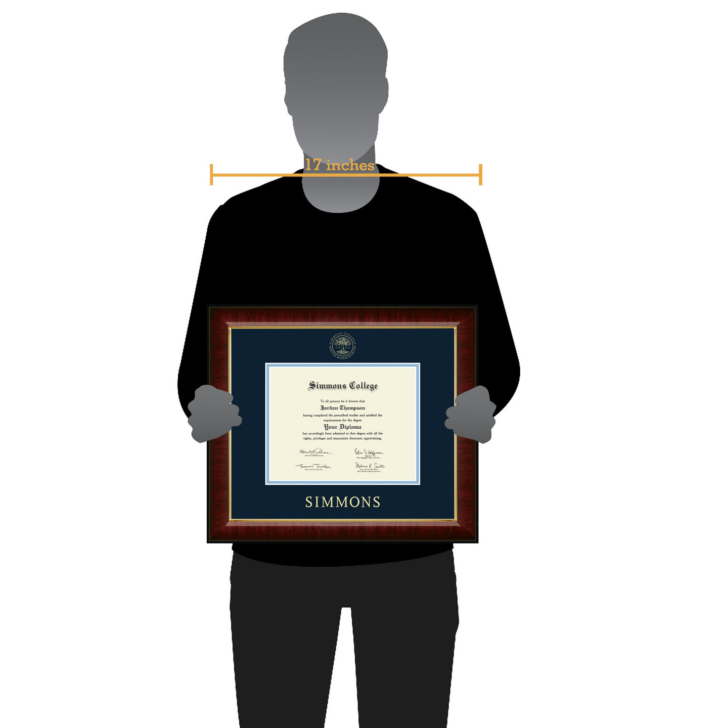 Simmons College Gold Embossed Diploma Frame in Murano - Item #296204 ...