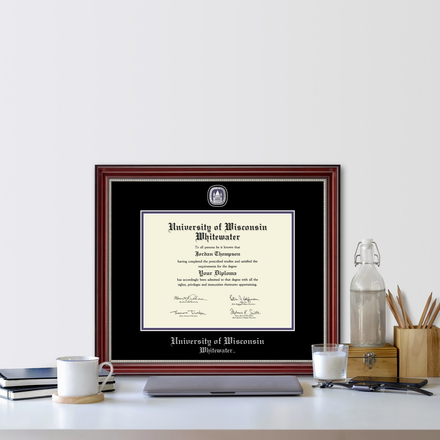 University of Wisconsin Whitewater Masterpiece Medallion Diploma Frame ...