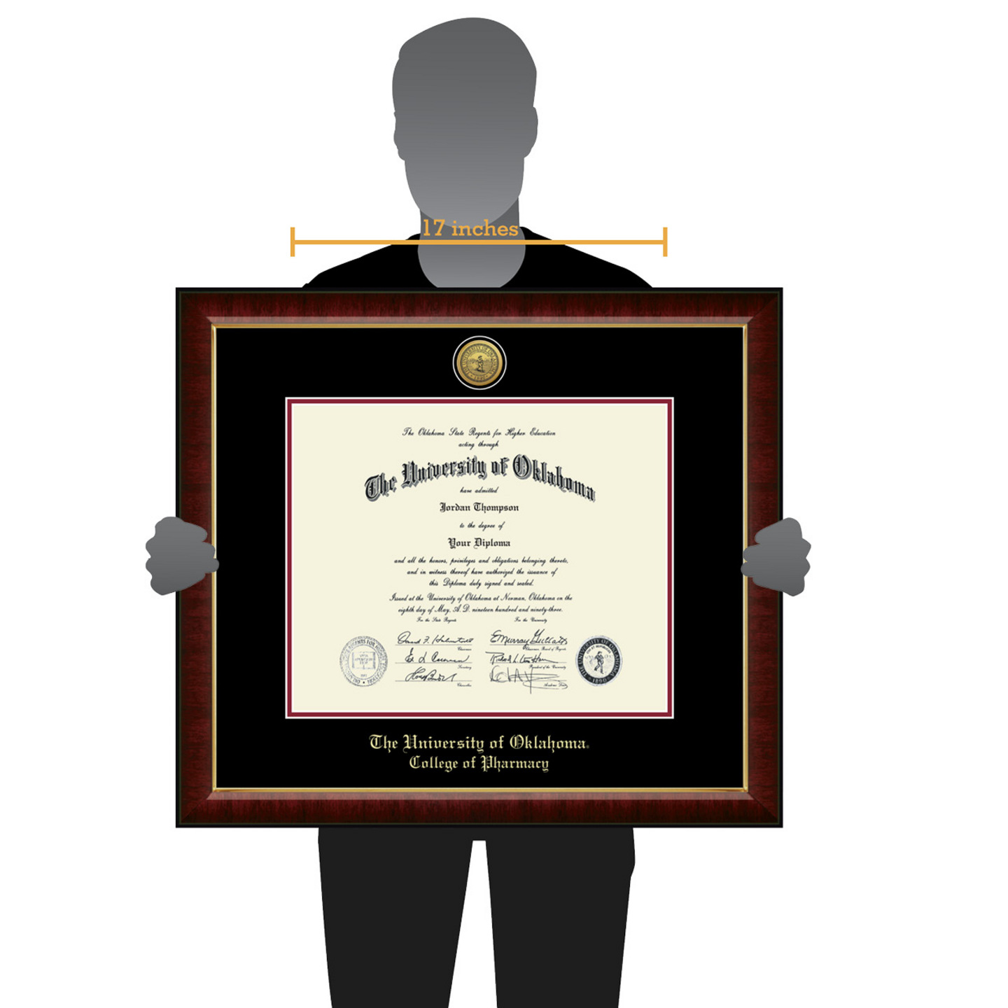 The University of Oklahoma Gold Engraved Medallion Diploma Frame in ...