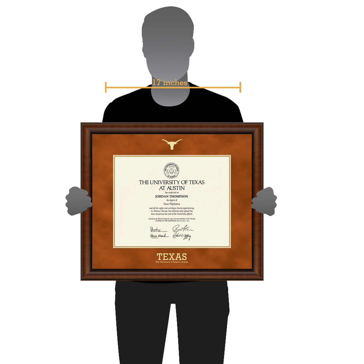 The University of Texas at Austin Gold Embossed Longhorn Diploma Frame ...