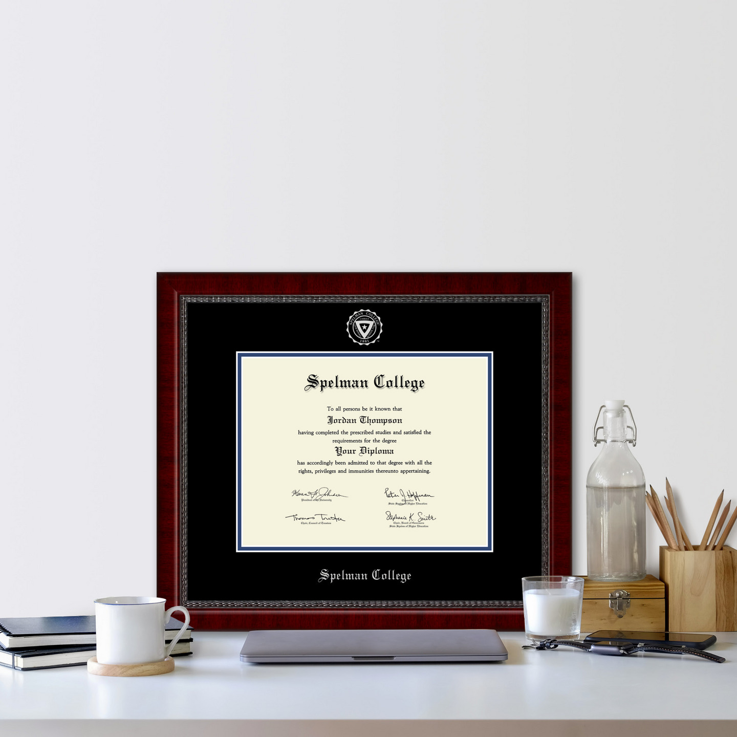 Spelman College Silver Embossed Diploma Frame in Sutton - Item #307476