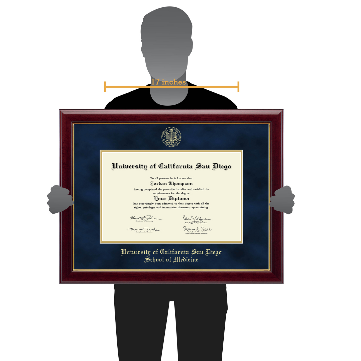 University of California San Diego Gold Embossed Diploma Frame in ...