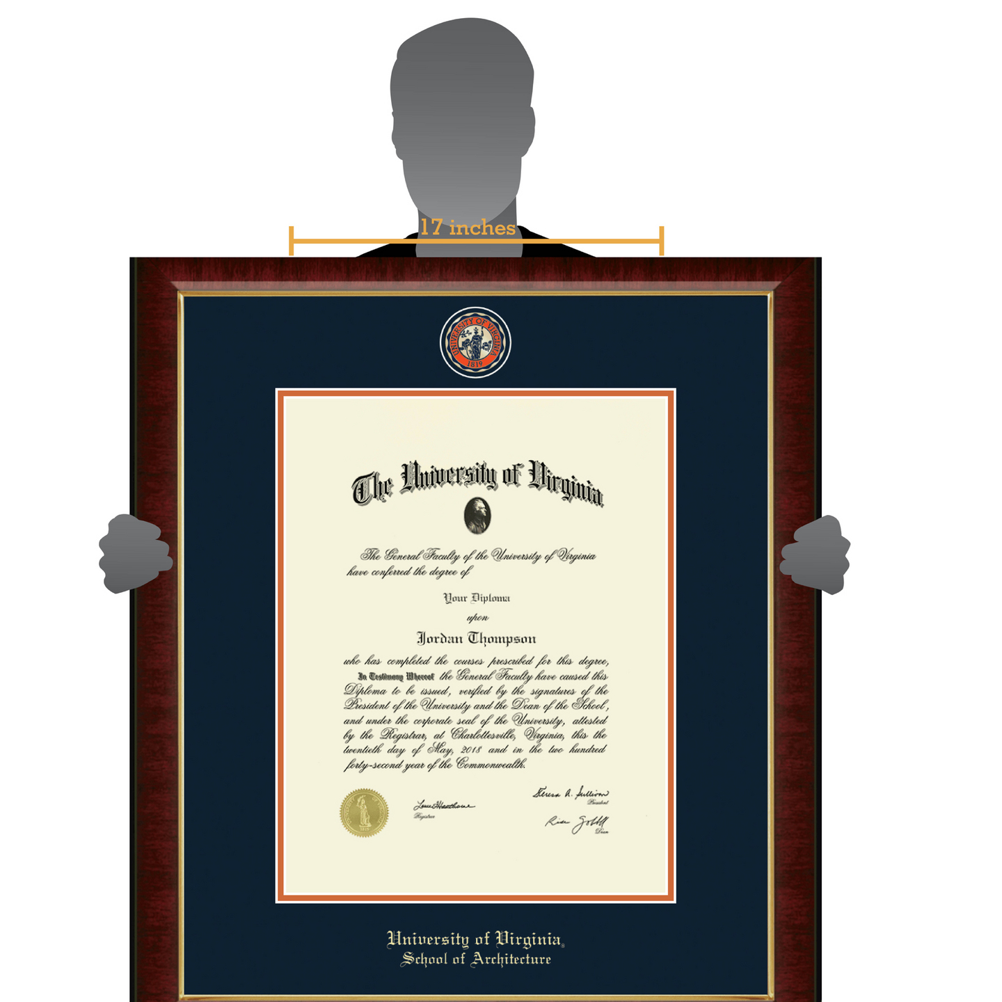 University of Virginia Masterpiece Medallion Diploma Frame in Murano ...