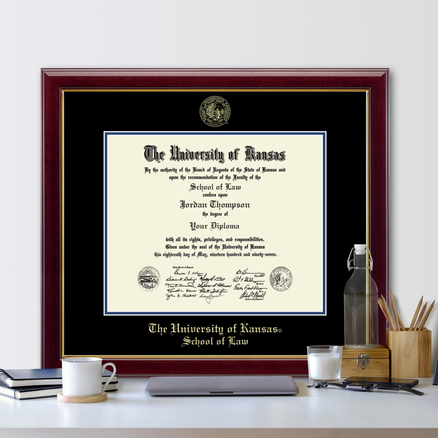 The University of Kansas Gold Embossed Diploma Frame in Gallery - Item ...
