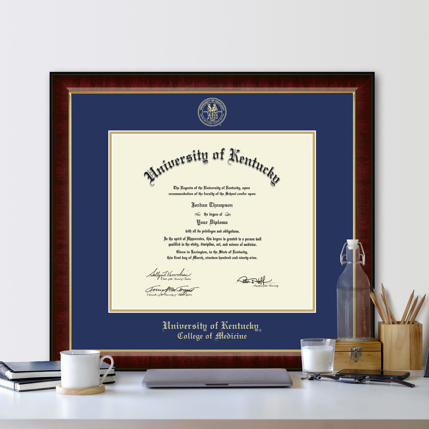 University of Kentucky Gold Embossed Diploma Frame in Murano - Item ...