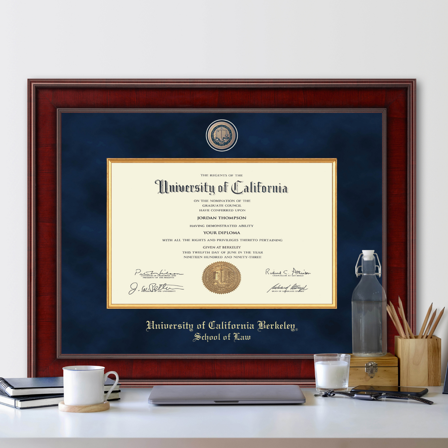 University of California Berkeley Presidential Masterpiece Diploma ...