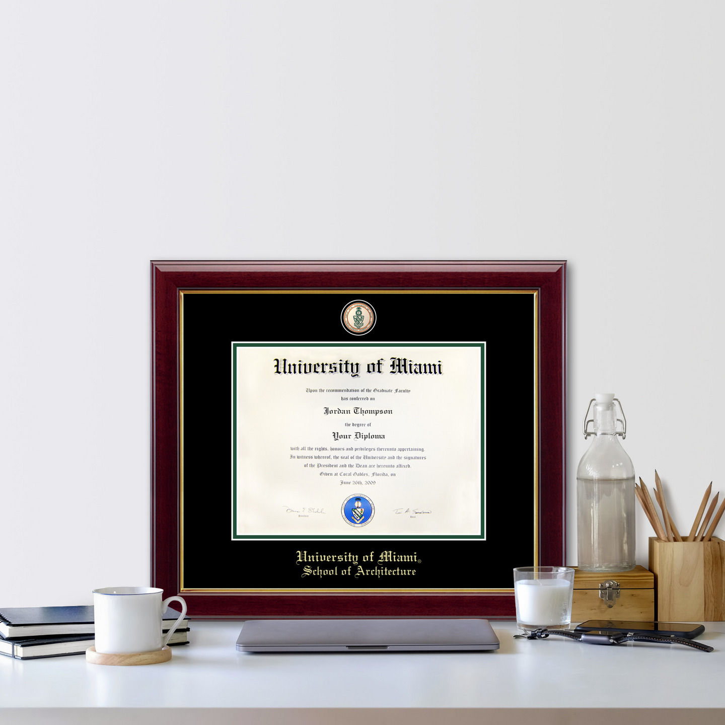 University of Miami Masterpiece Medallion Diploma Frame in Gallery ...