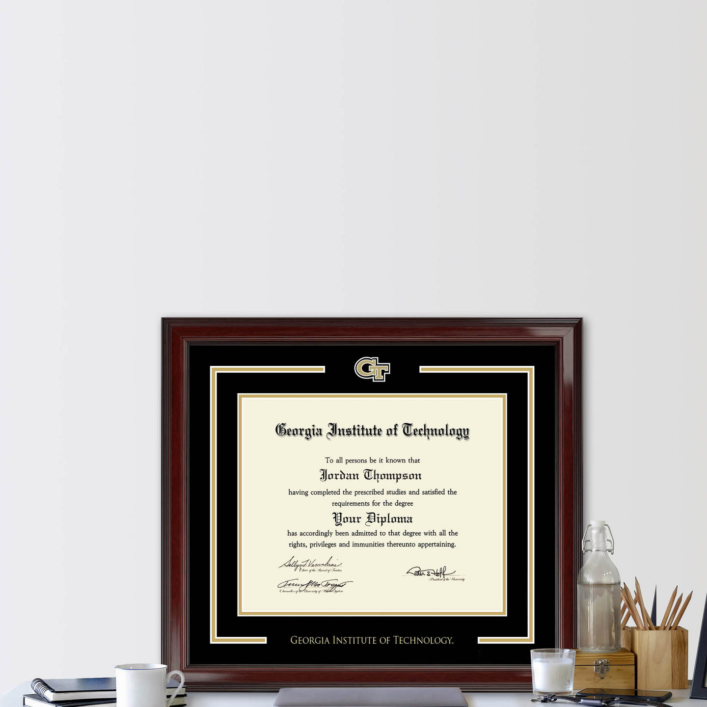 Georgia Institute of Technology Spirit Medallion Diploma Frame in ...