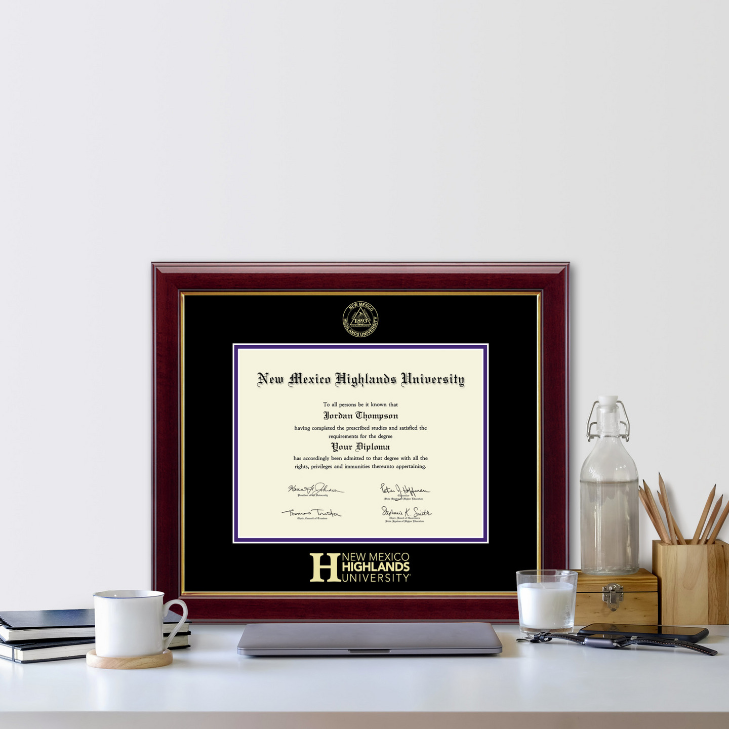 New Mexico Highlands University Gold Embossed Diploma Frame in Gallery ...