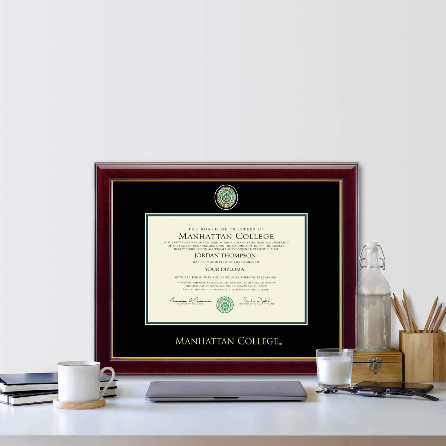 Manhattan College Masterpiece Medallion Diploma Frame in Gallery - Item ...