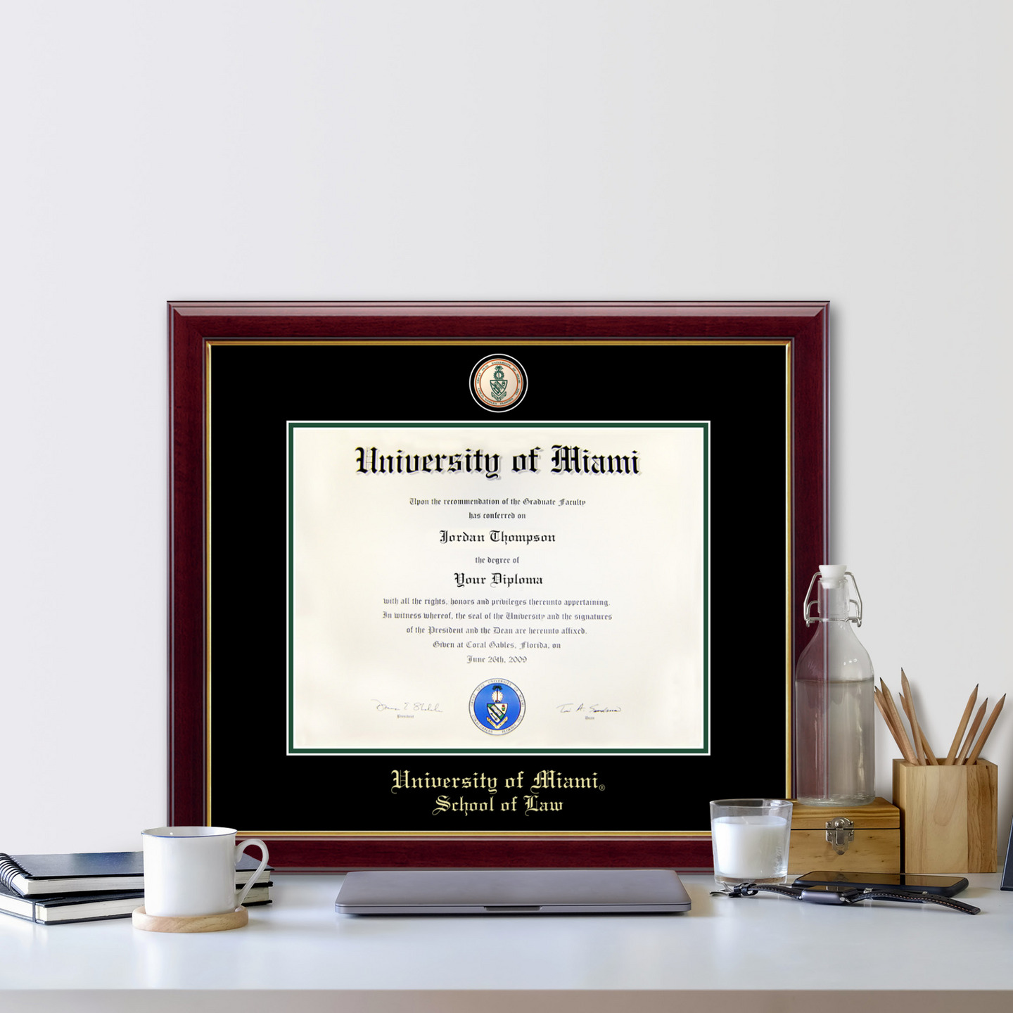 University of Miami Masterpiece Medallion Diploma Frame in Gallery ...