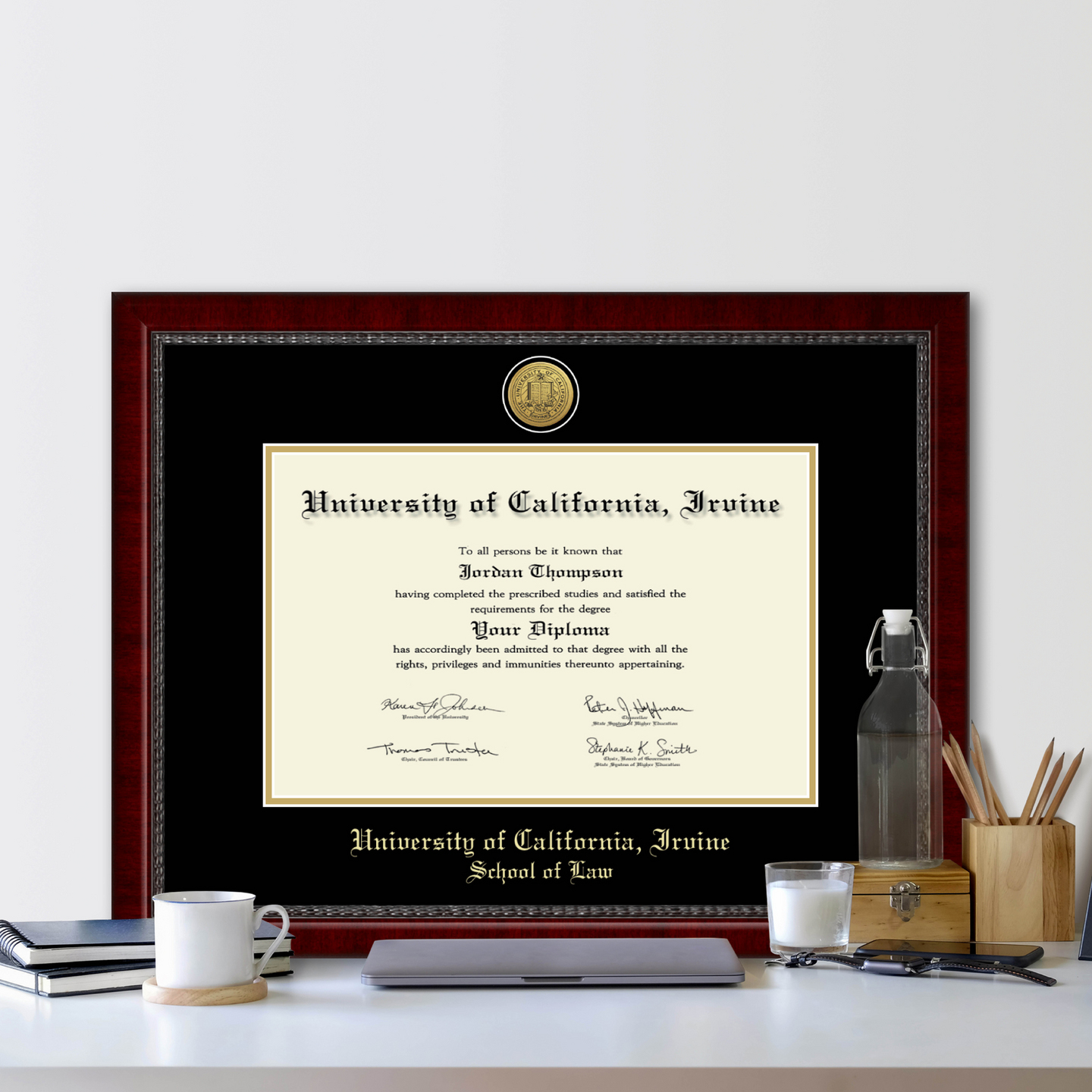University of California Irvine Gold Engraved Medallion Diploma Frame ...