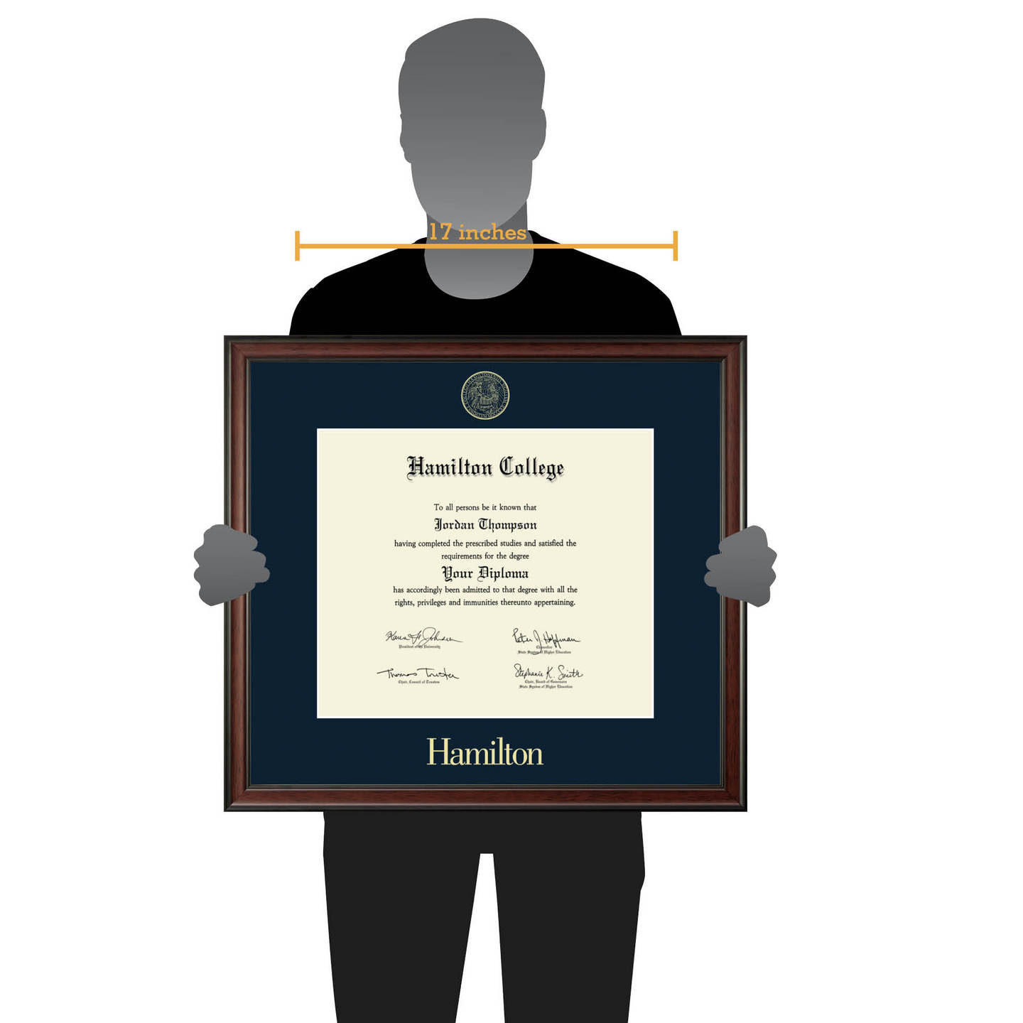 Hamilton College Gold Embossed Diploma Frame in Studio - Item #319086 ...