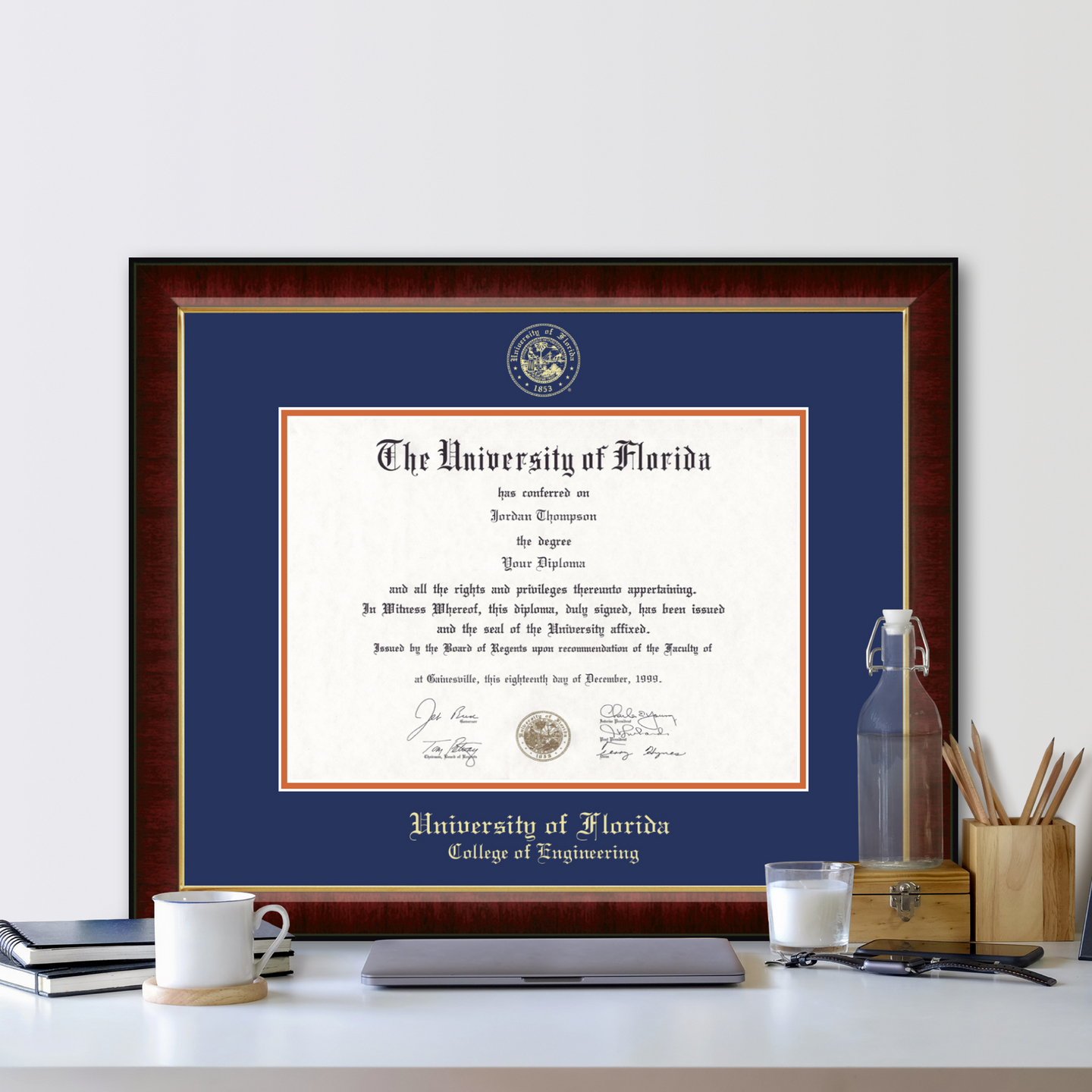 University of Florida Gold Embossed Diploma Frame in Murano - Item ...