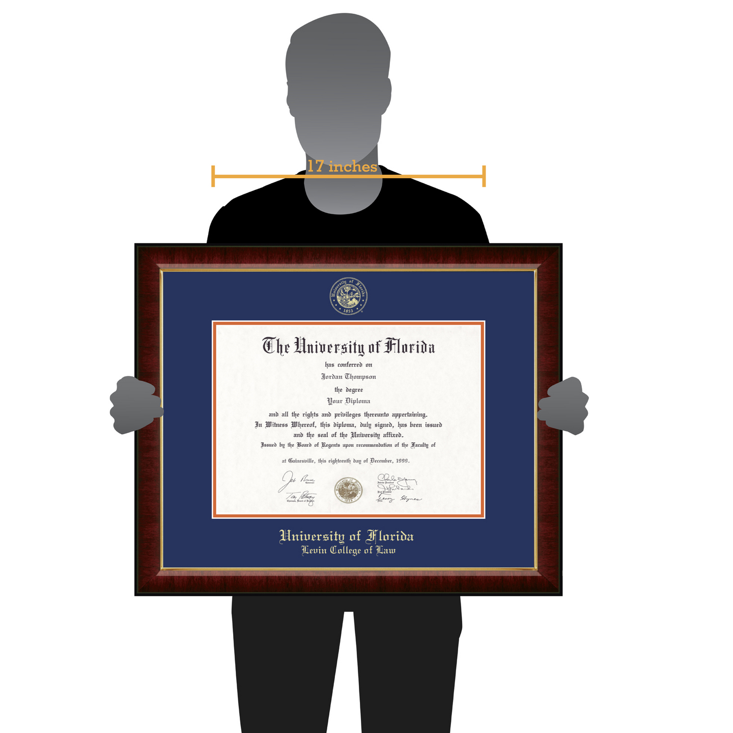 University of Florida Gold Embossed Diploma Frame in Murano - Item ...