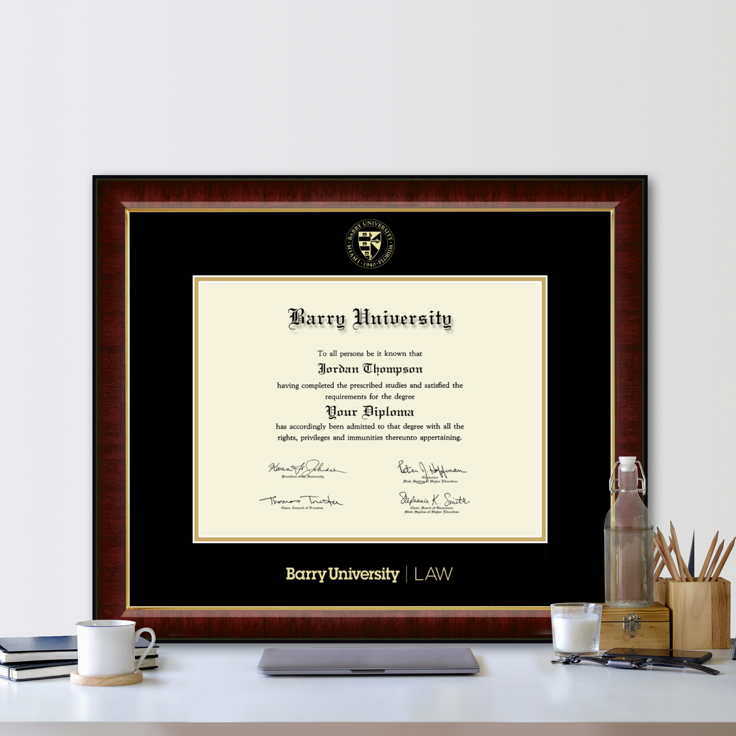 Barry University Gold Embossed Diploma Frame in Murano - Item #319870-BKL