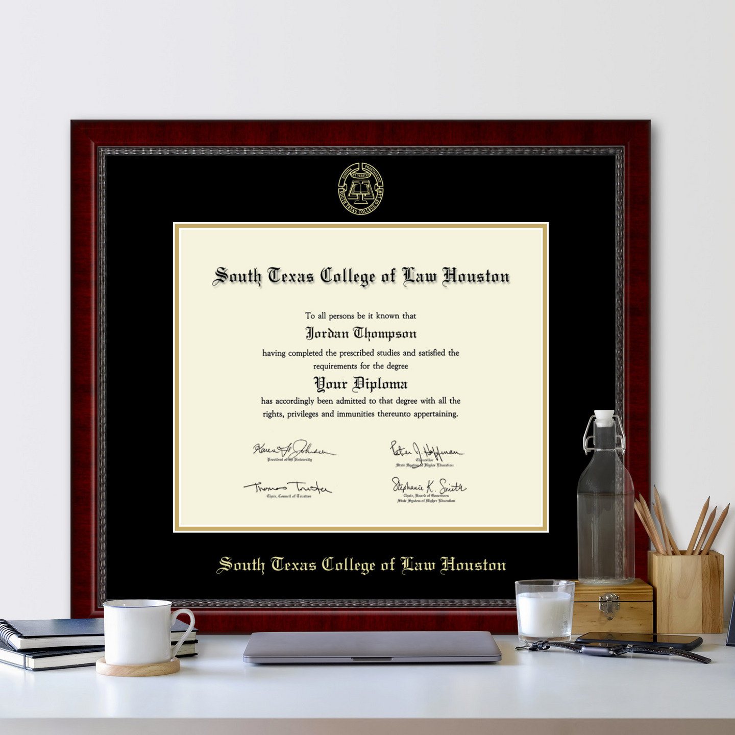 South Texas College of Law Houston Gold Embossed Diploma Frame in ...