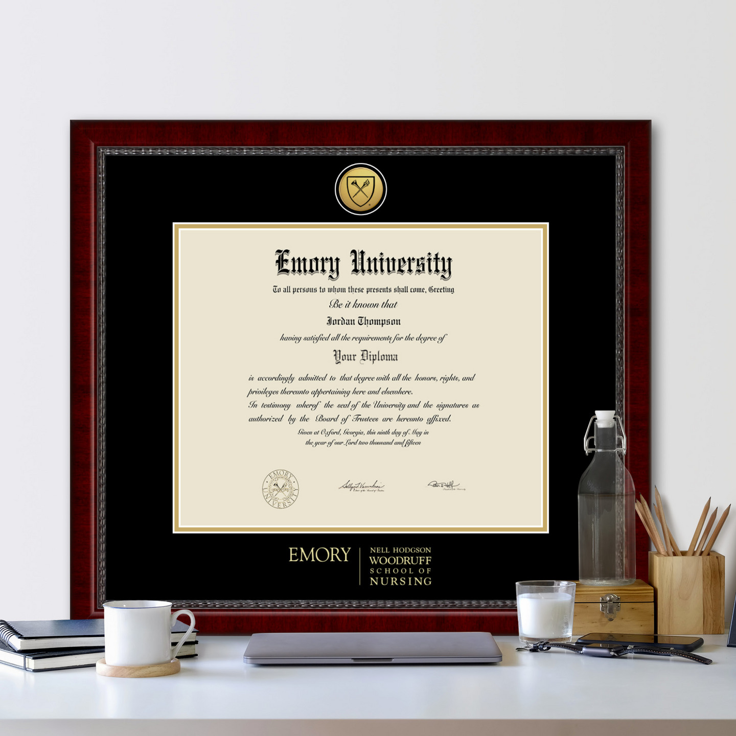 Emory University Gold Engraved Medallion Diploma Frame in Sutton - Item ...
