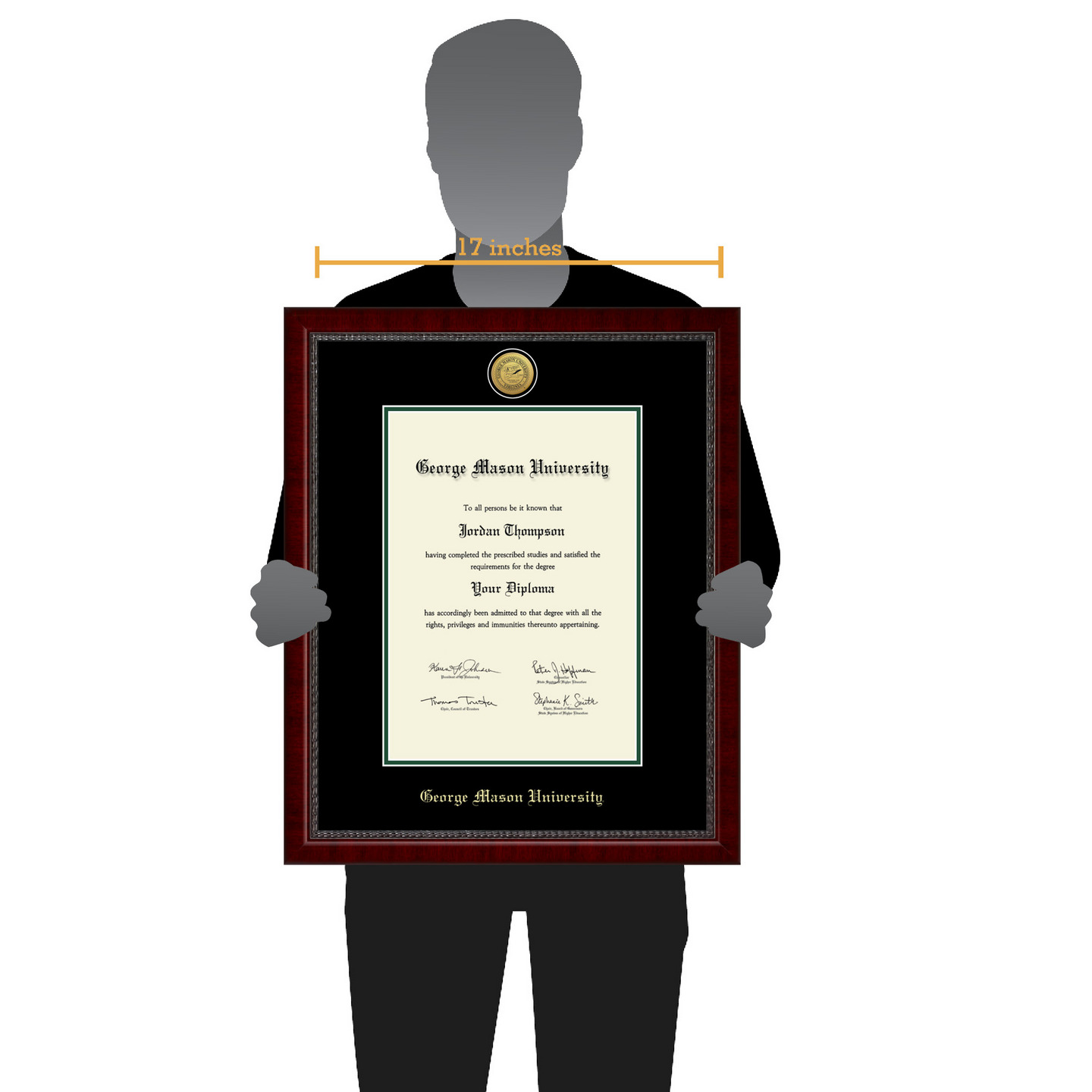 George Mason University Gold Engraved Medallion Diploma Frame in Sutton ...