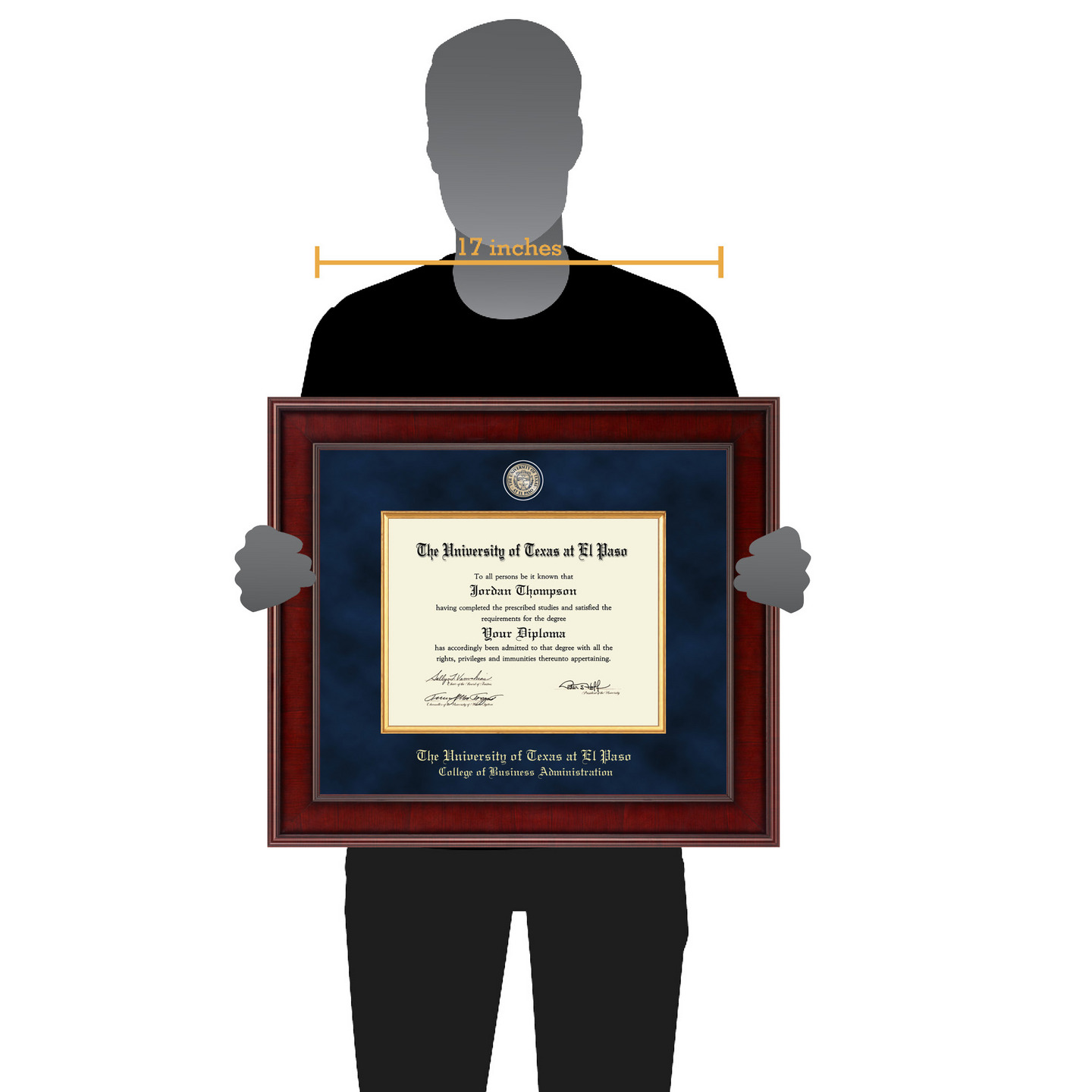 University of Texas at El Paso Presidential Masterpiece Diploma Frame ...