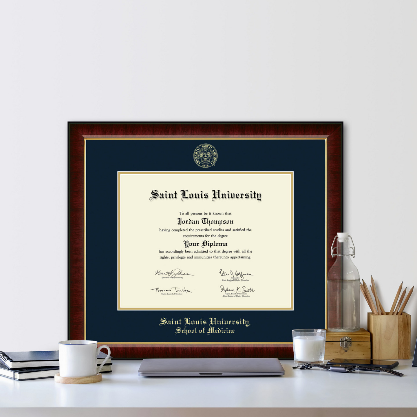 Saint Louis University Gold Embossed Diploma Frame in Murano - Item ...