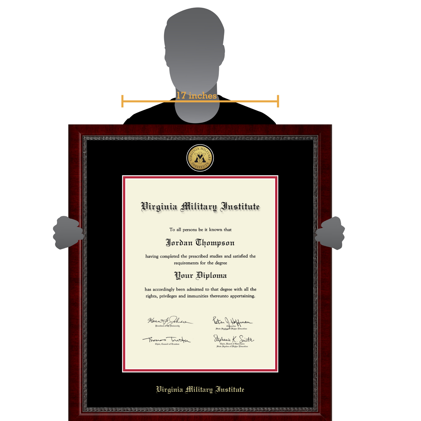 Virginia Military Institute Gold Engraved Medallion Diploma Frame in ...