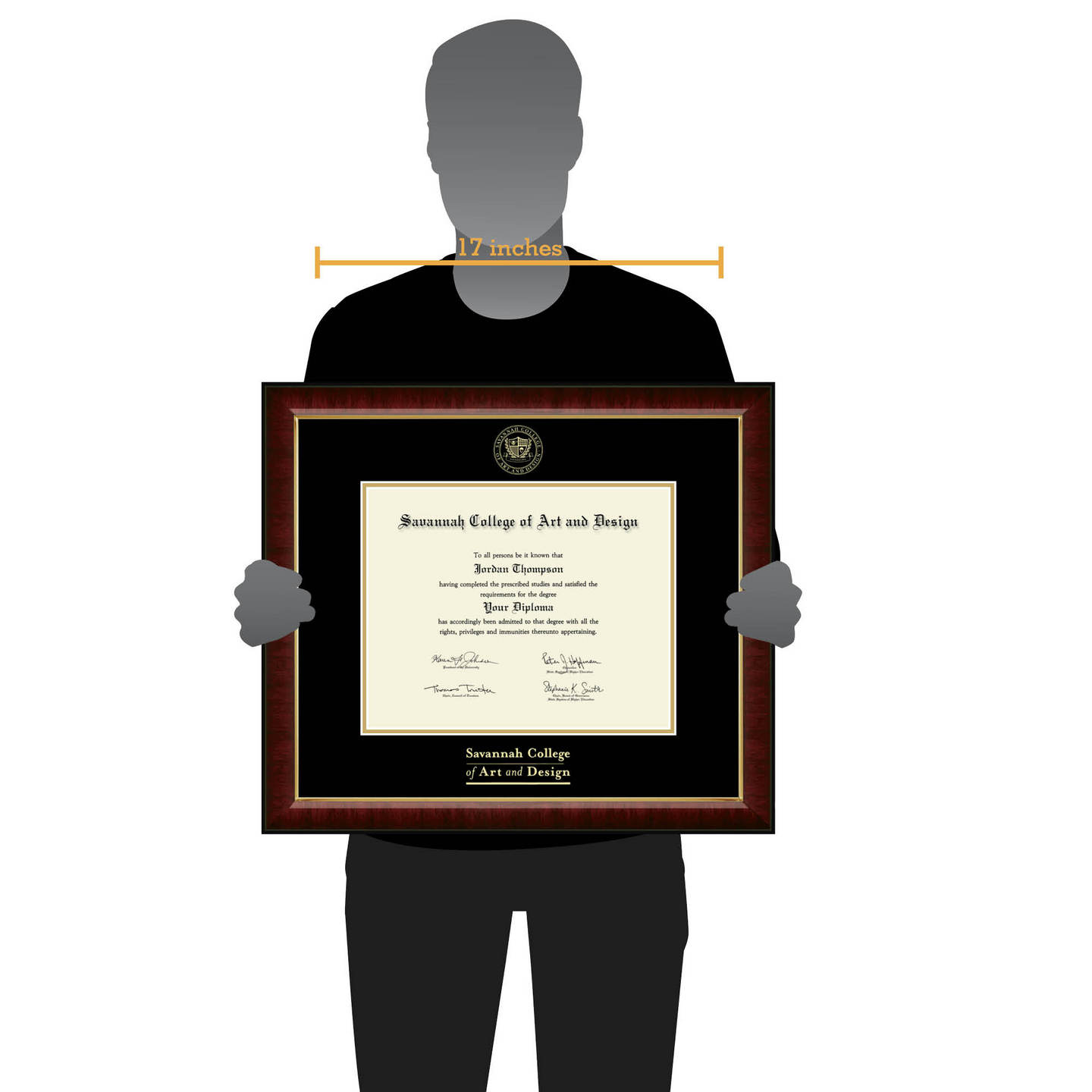 Savannah College of Art & Design Gold Embossed Diploma Frame in Murano ...