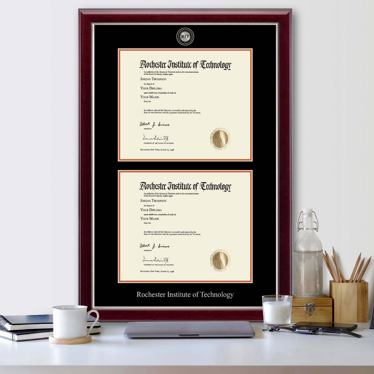Rochester Institute of Technology Masterpiece Medallion Double Diploma ...