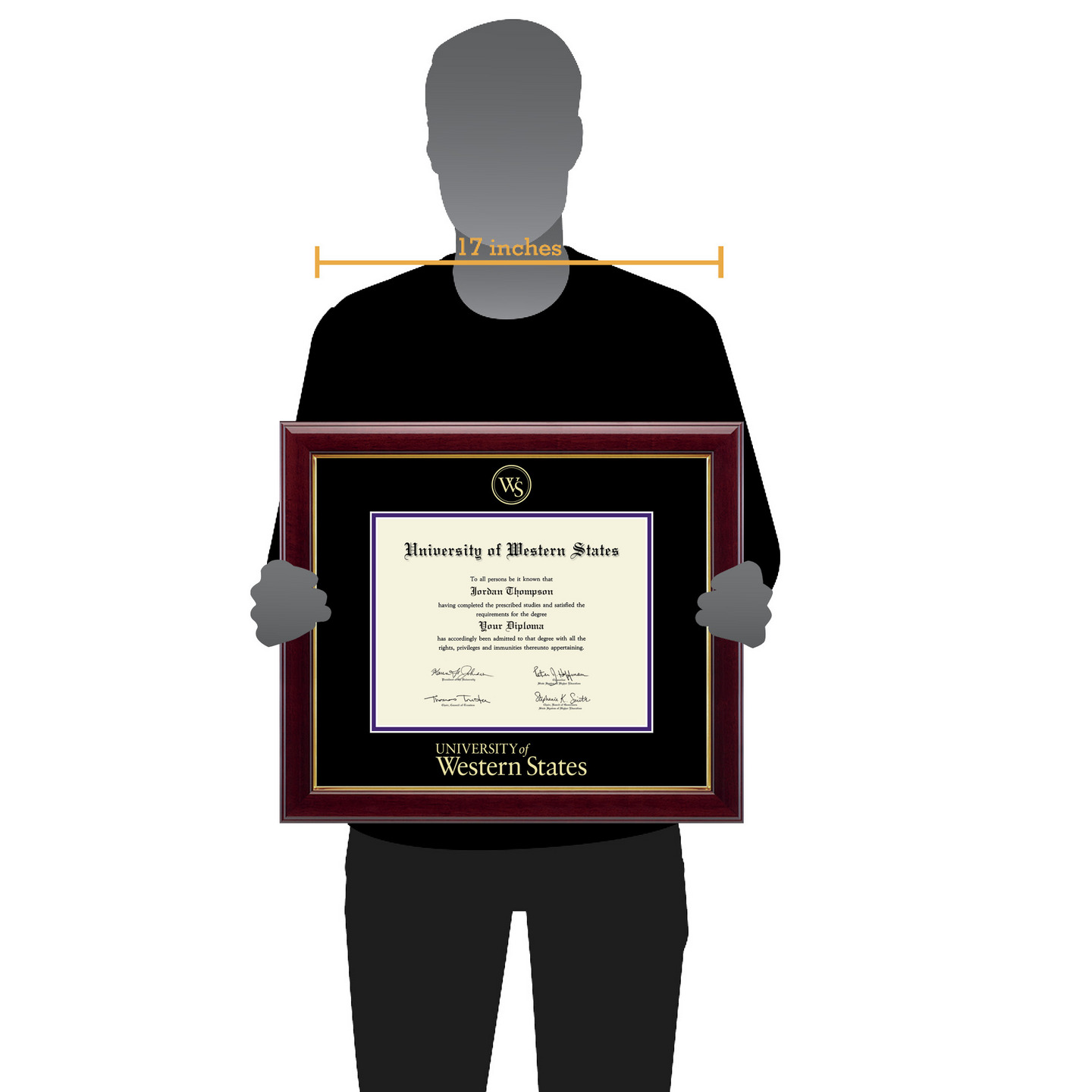 University of Western States Gold Embossed Diploma Frame in Gallery ...