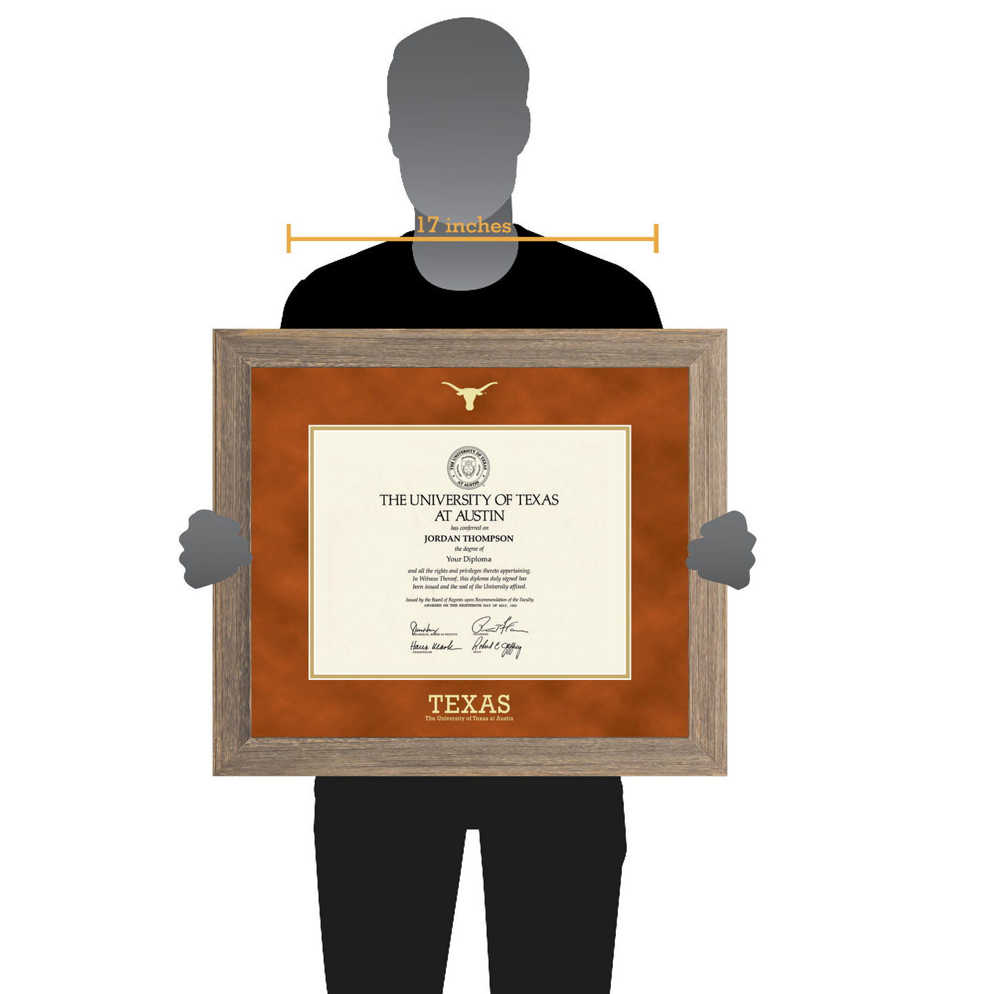 The University of Texas at Austin Gold Embossed Longhorn Diploma Frame ...