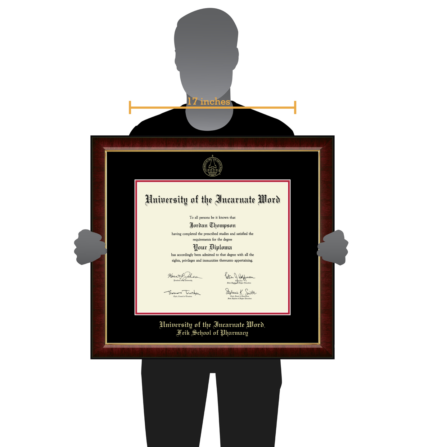 University of the Incarnate Word Gold Embossed Diploma Frame in Murano ...