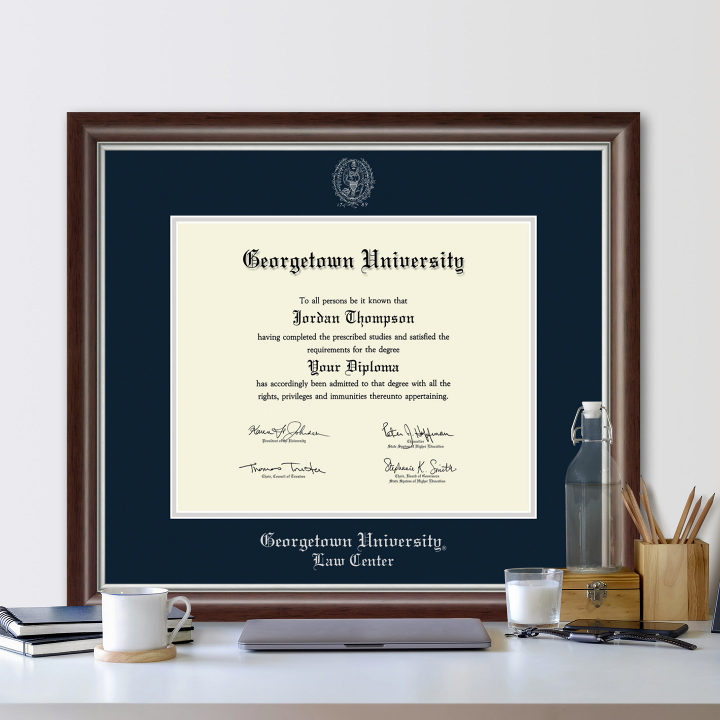 Georgetown University Silver Embossed Diploma Frame in Devonshire ...