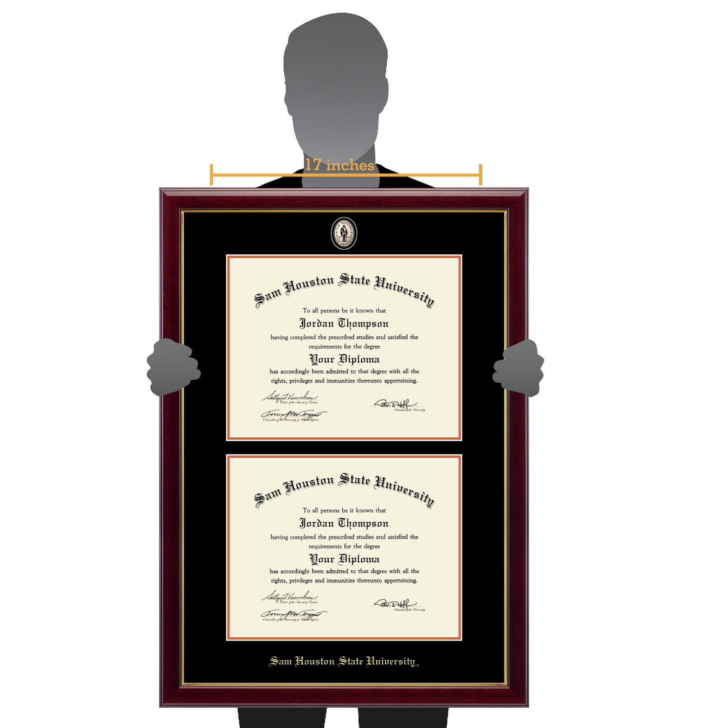 Sam Houston State University Masterpiece Medallion Double Diploma Frame ...