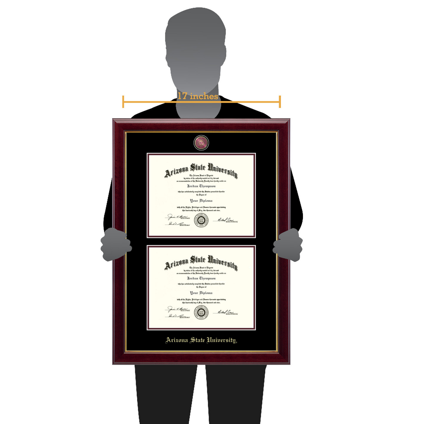 Arizona State University Masterpiece Medallion Double Diploma Frame in ...