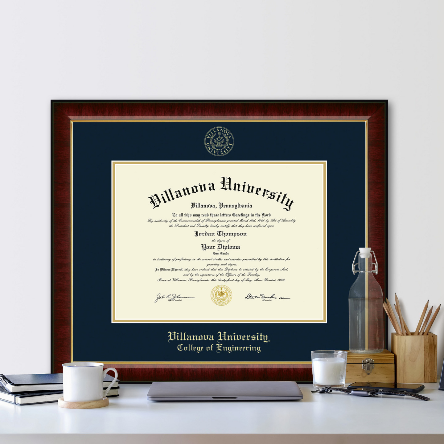 Villanova University Gold Embossed Diploma Frame in Murano - Item ...